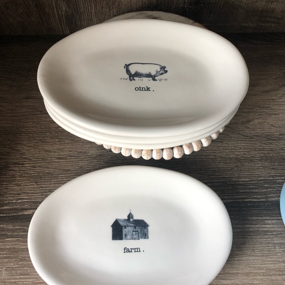 Rae Dunn | Dining | Rae Dunn Farm Line Oval Plate Set | Poshmark